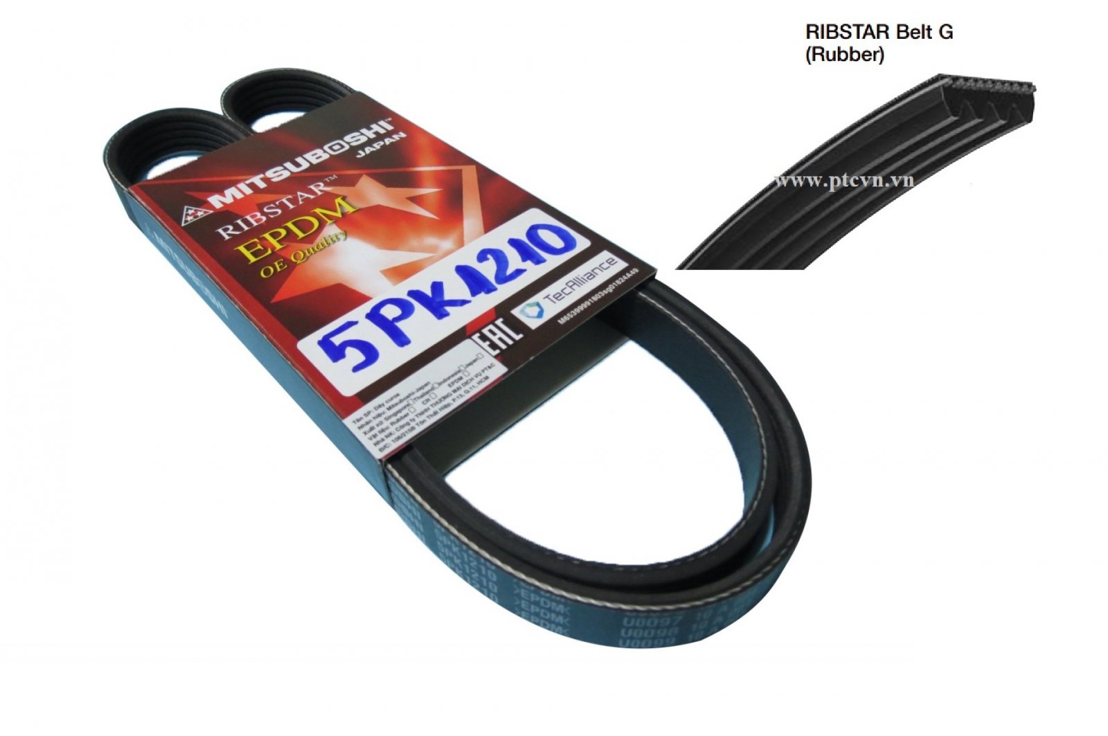 Dây curoa ô tô 5PK1210 hiệu Mitsuboshi Japan